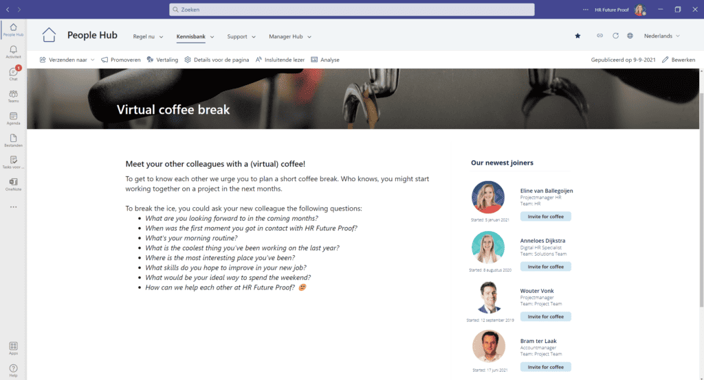 7 voorbeelden van een uniek intranet in SharePoint (2025)